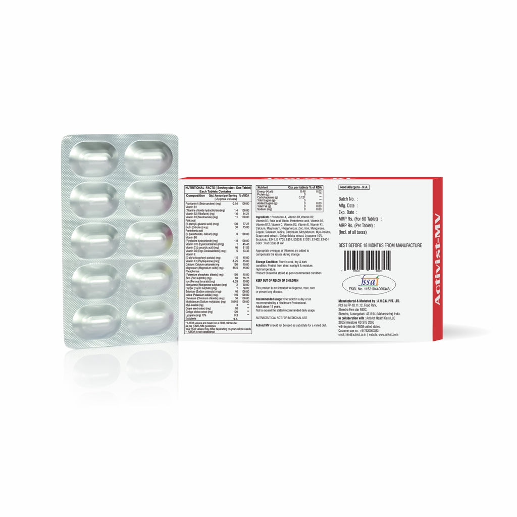 MV Tablets | Multivitamin Supplements | Activist