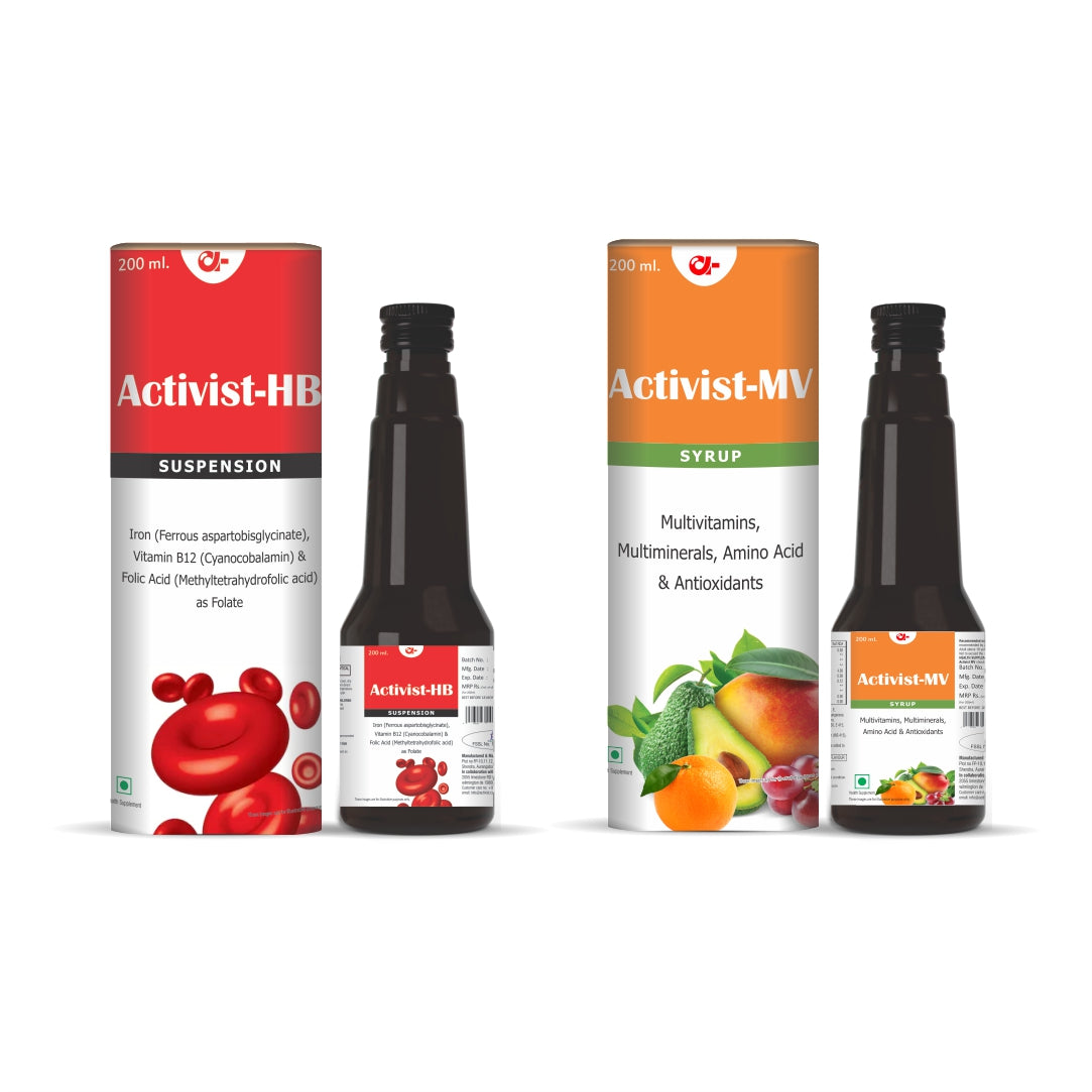 MV+ HB Syrup | Multivitamin and Hemoglobin Syrup | Activist